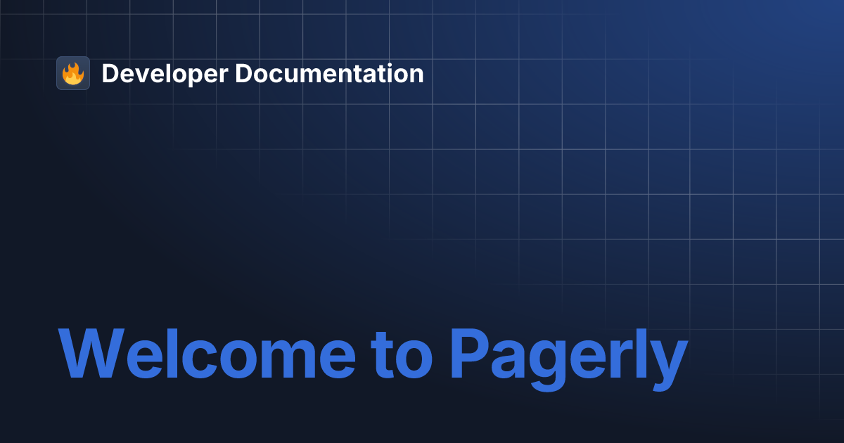 Welcome to Pagerly | Developer Documentation